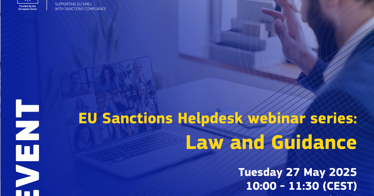 EU Sanctions Helpdesk webinar: Law and Guidance - European Union