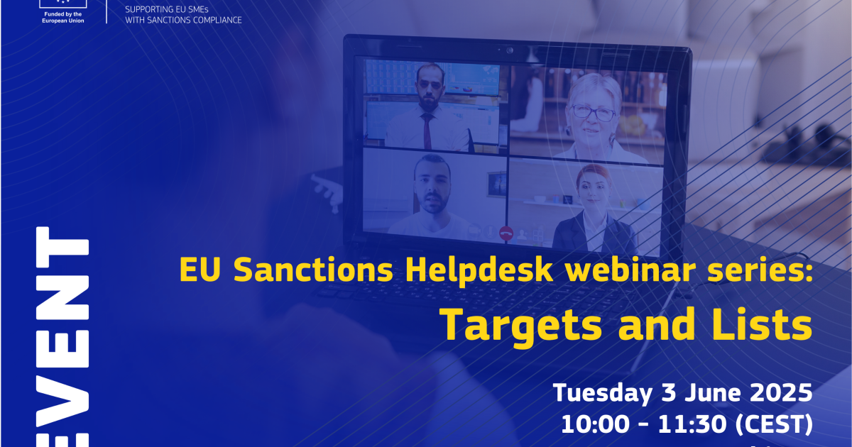 EU Sanctions Helpdesk webinar: Targets and Lists - European Union